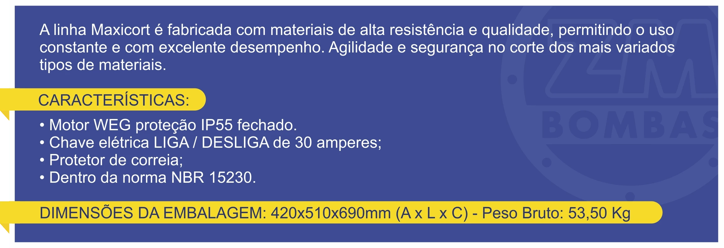 Serra ZM Maxicort Alumínio 12 5/8 - Monofásico
