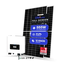 KIT ENERGIA SOLAR 900KWH MÊS 6,66KWP 12 PAINEL DAH FULL SCREEN INVERSOR ...